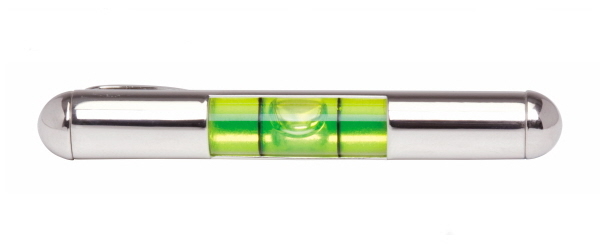 Green Spirit Level Rhodium Plated Tie Clip 100 9207