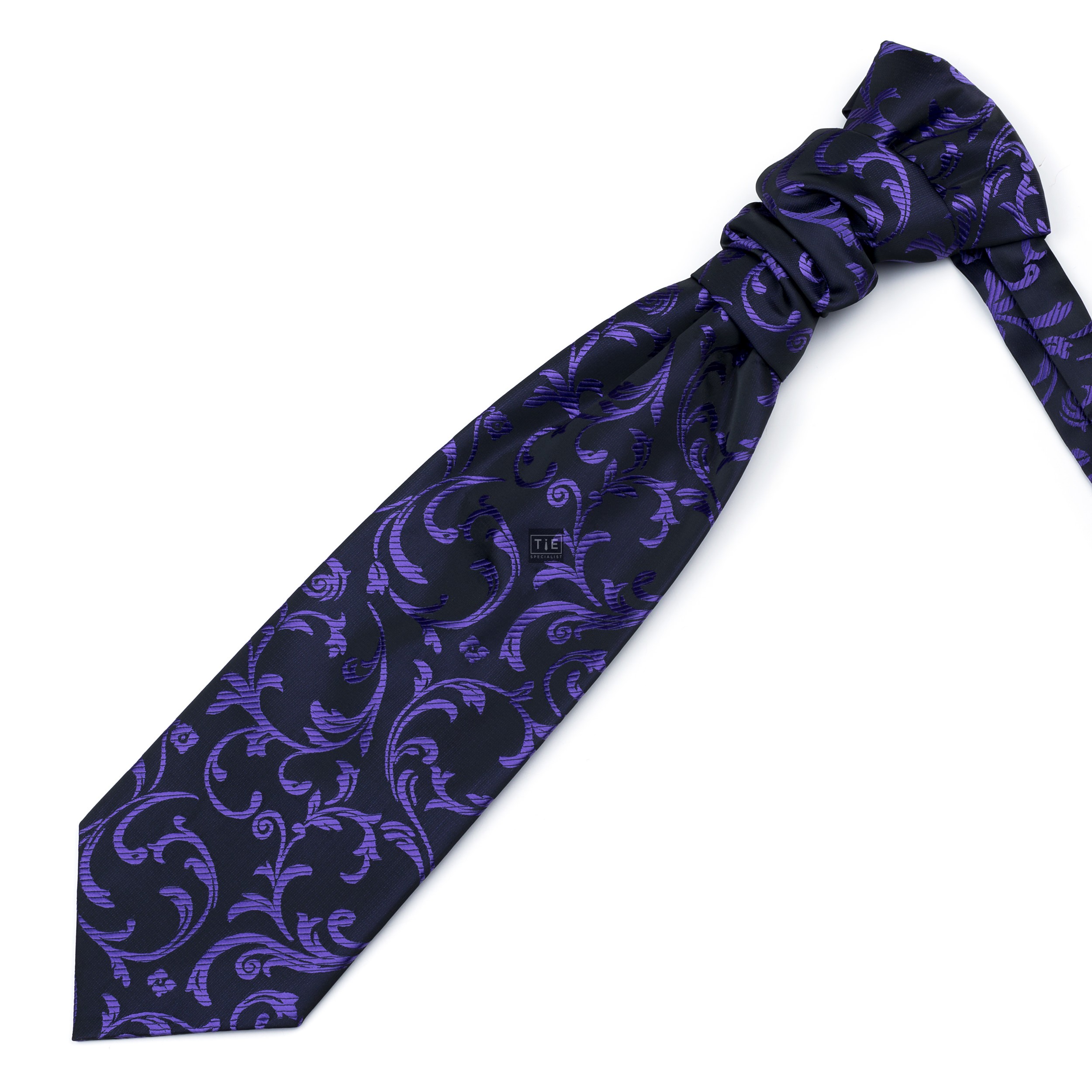 Swirl Leaf Wedding Cravat Gents Formal Cravat - Pre-Tied