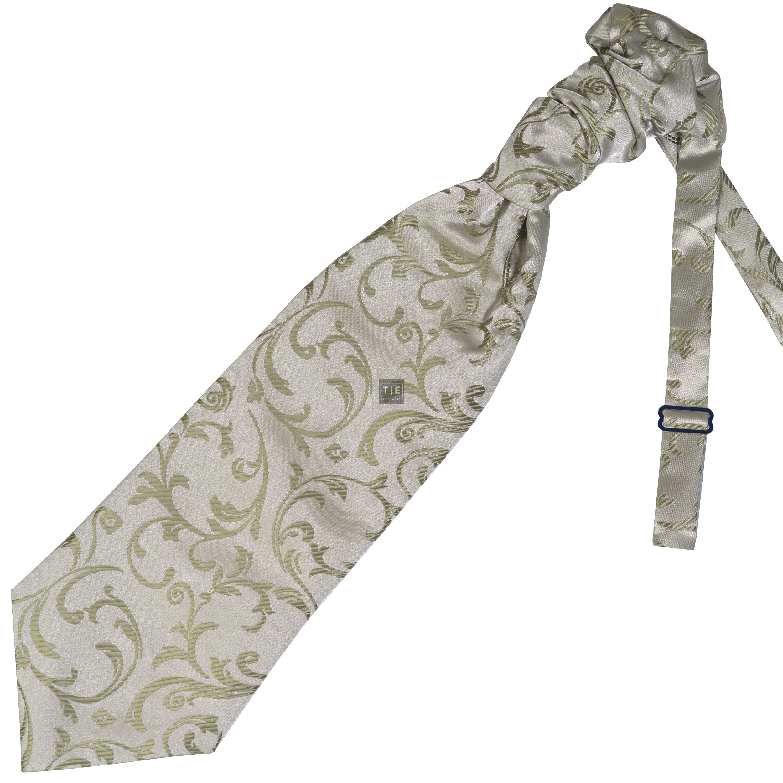 Swirl Leaf Wedding Cravat Gents Formal Cravat - Pre-Tied