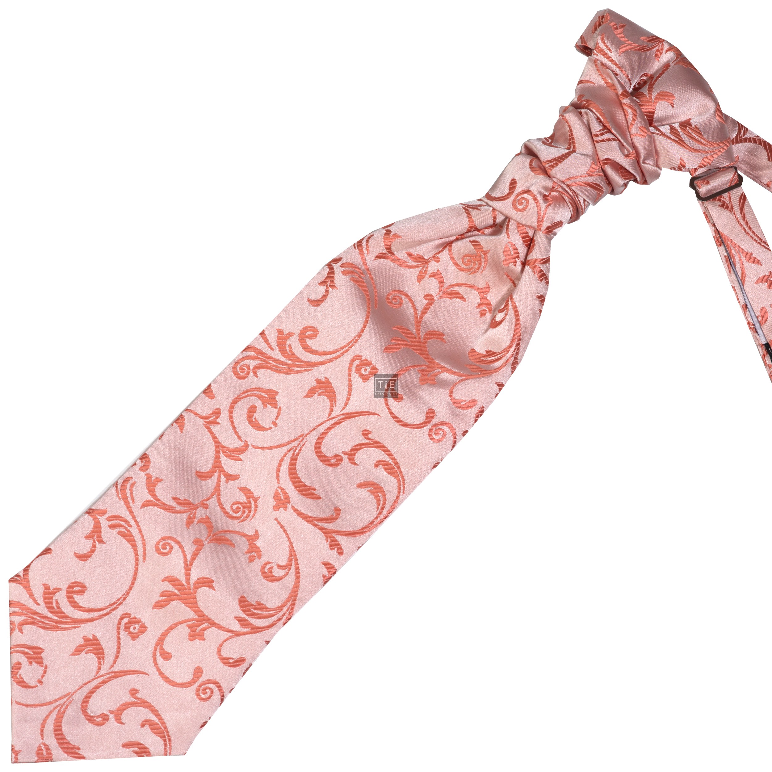 Swirl Leaf Wedding Cravat Gents Formal Cravat - Pre-Tied