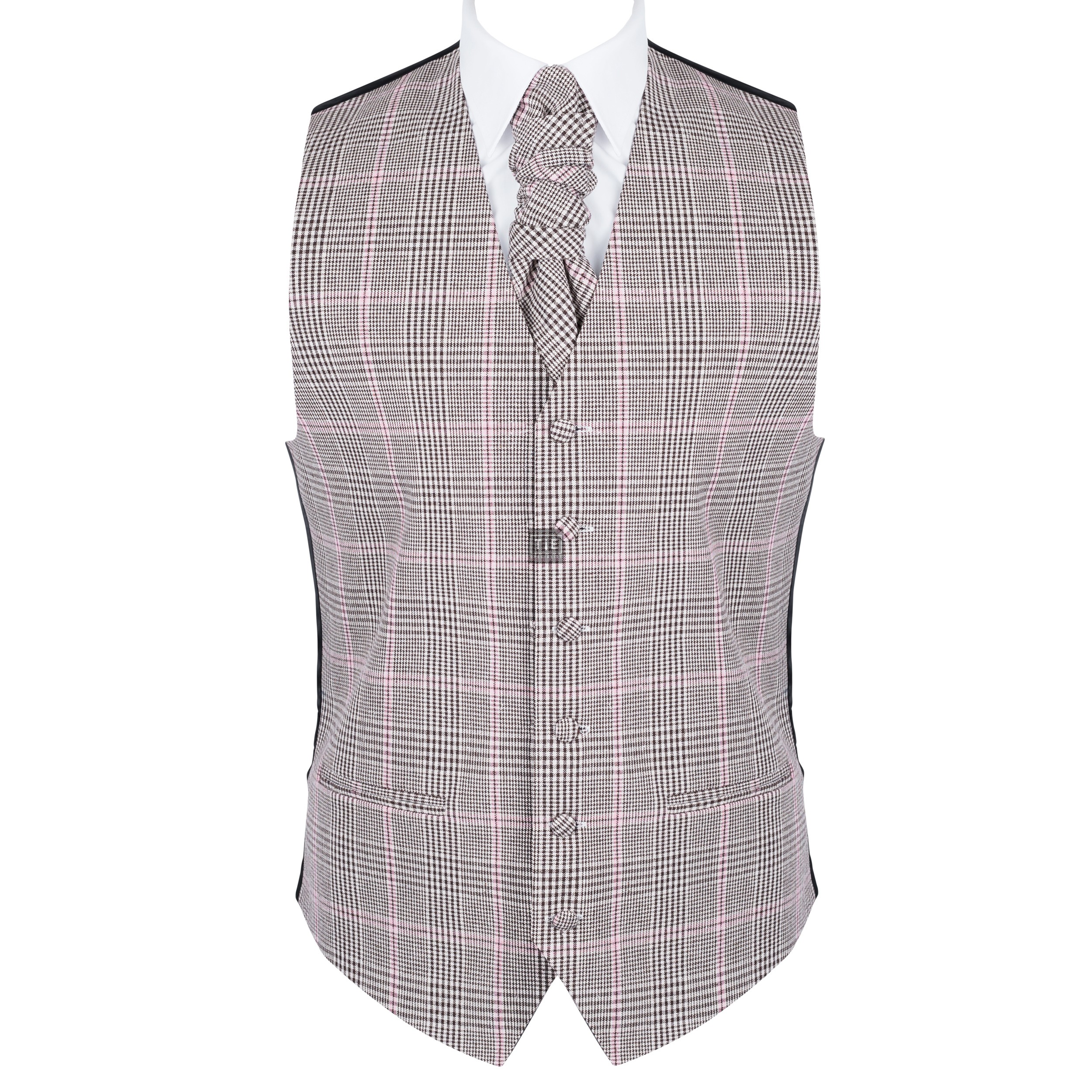 Check Formal Waistcoat / Formal Tuxedo Waistcoat - 6 Button - 32 to 54 ...